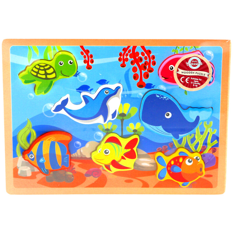 Wood Chunky Puzzle Sea Life | Padgett Bros (A to Z)