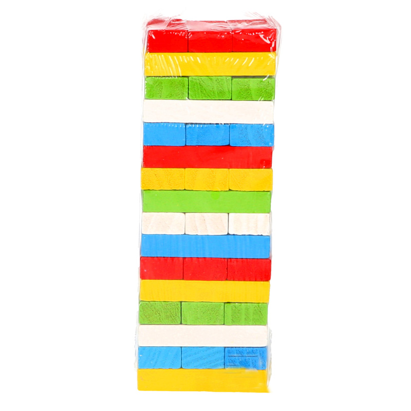 Coloured Wood Tumbling Tower | Padgett Bros (A to Z)