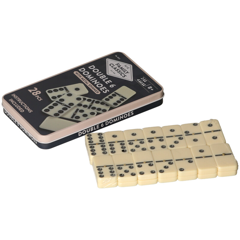 Double 6 Domino In Tin | Padgett Bros (A to Z)