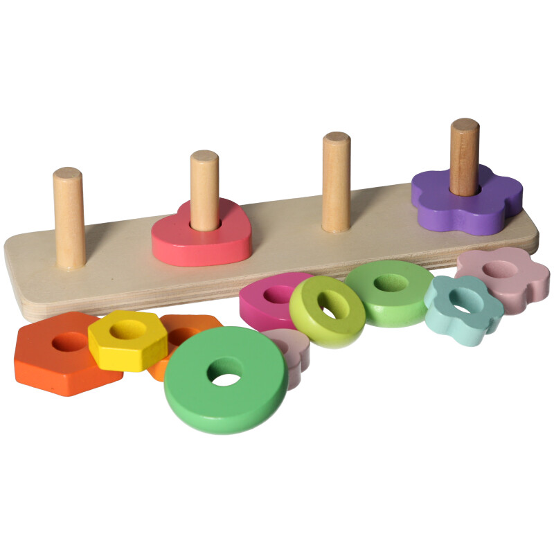 Wooden Stacking Shape Tower | Padgett Bros (A to Z)