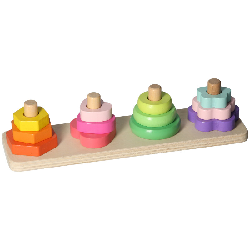 Wooden Stacking Shape Tower | Padgett Bros (A to Z)