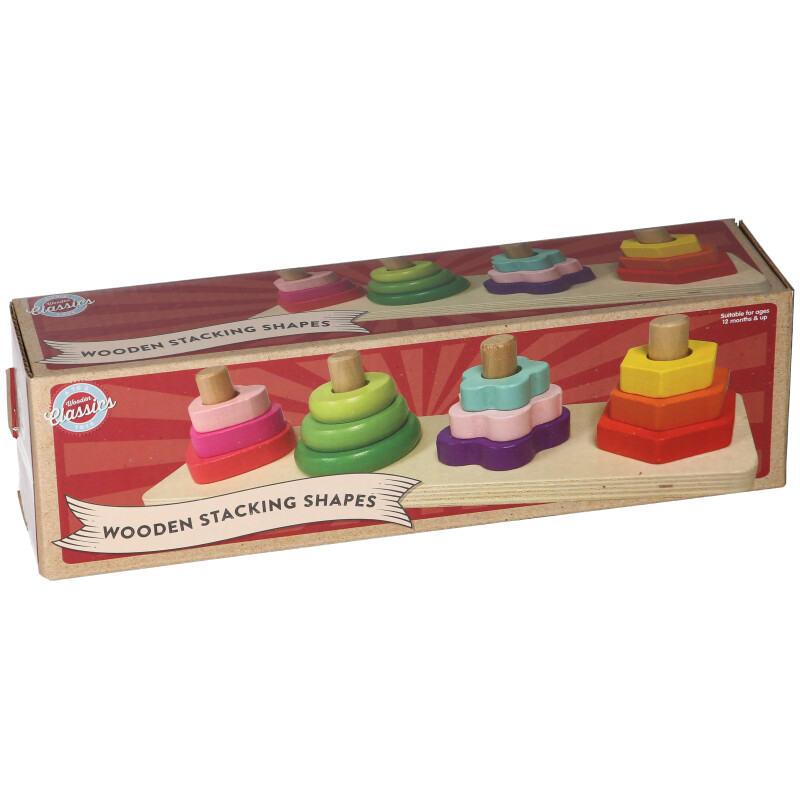 Wooden Stacking Shape Tower | Padgett Bros (A to Z)