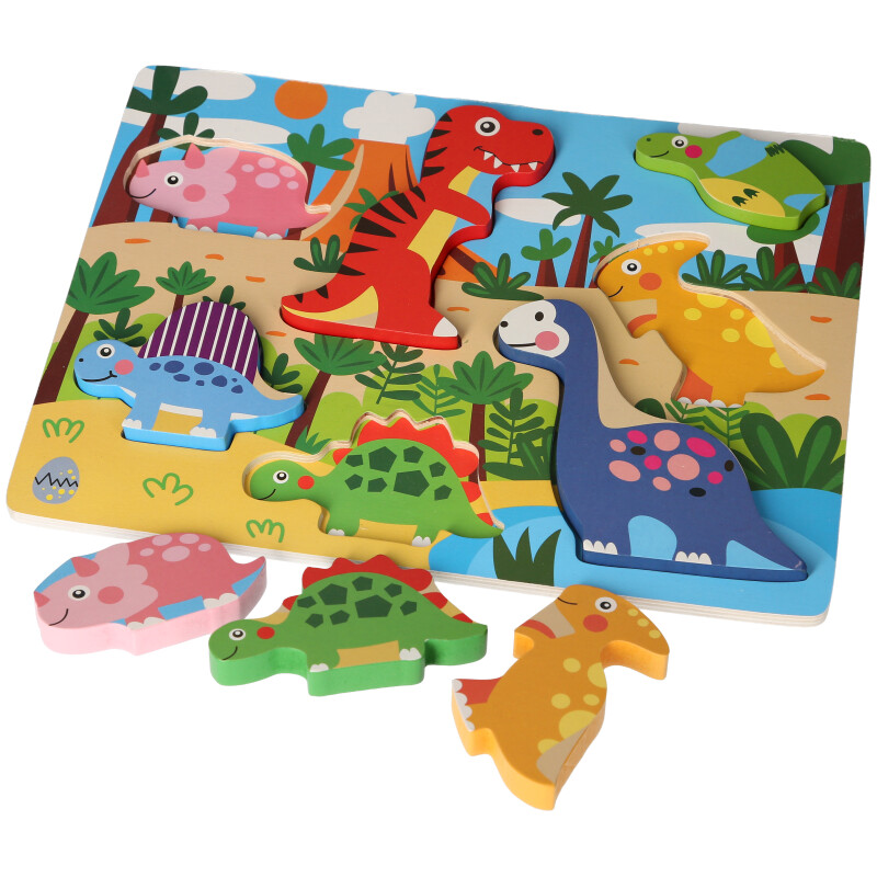 Wood Chunky Puzzle Dino | Padgett Bros (A to Z)