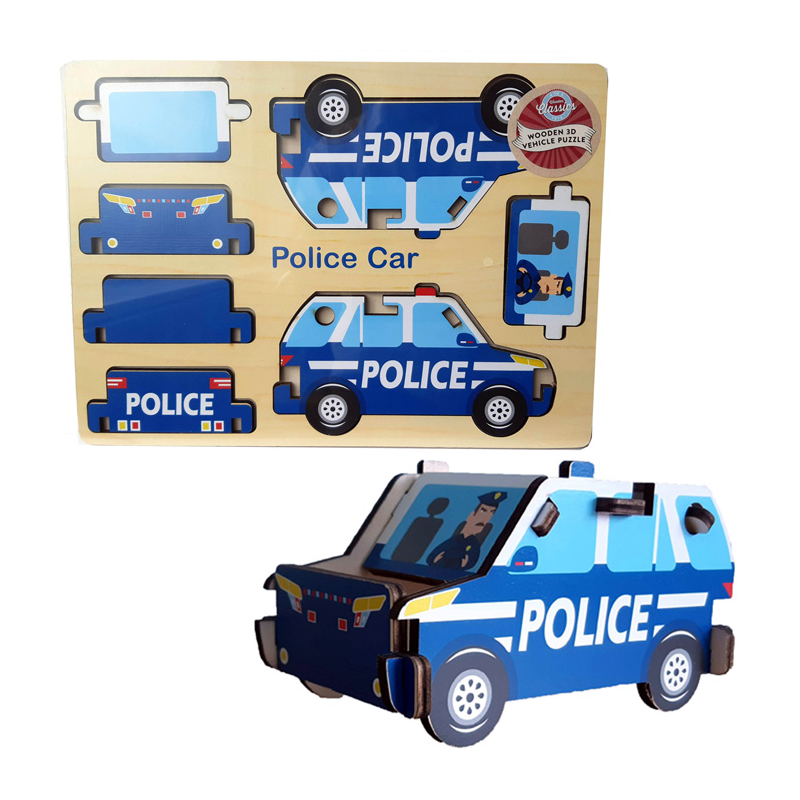 Wood 3D Puzzle - Police | Padgett Bros (A to Z)